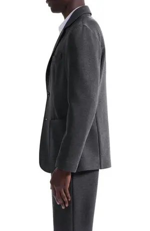 Bugatchi Soft Touch Heathered Grey Knit Blazer