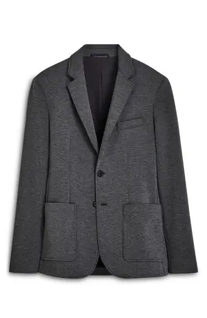 Bugatchi Soft Touch Heathered Grey Knit Blazer
