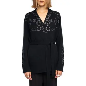 Zadig&Voltaire Salomy Crystal Embellished Cashmere Sweater