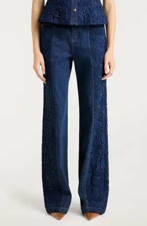 Cinq À Sept Francine Lace Detail Jeans