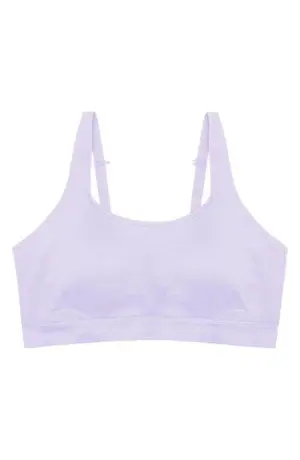 CURVY COUTURE Smooth Seamless Wireless Sports Bra - Lavender Mist
