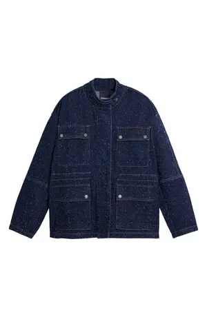 Desigual Flecked Denim Trucker Jacket