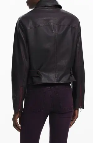 Desigual Faux Leather Moto Jacket