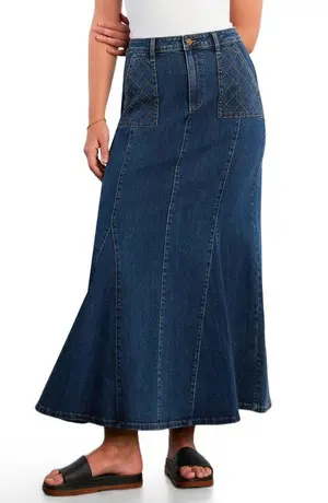 Wash Lab Denim Flared Skirts
