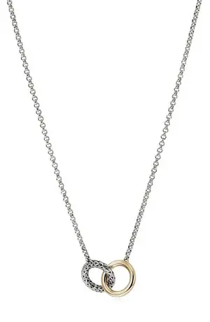 John Hardy Essential Linked Necklace - Silver/gold