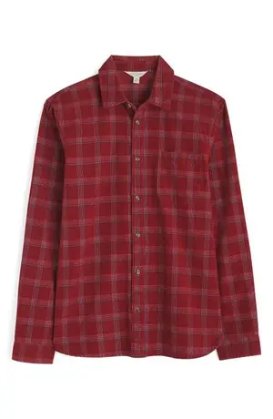 SEASALT CORNWALL Shoreman Check Organic Cotton Corduroy Button-up Shirt - Gawan Conker
