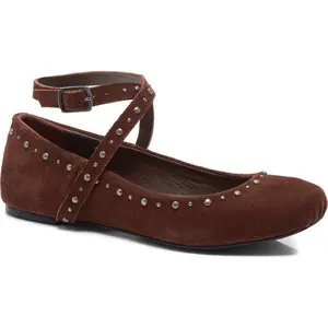 Free People Grace Ankle Strap Ballet Flat - Port Royale Suede