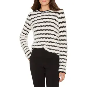 NIC+ZOE Striped Pointelle Stitch Sweater