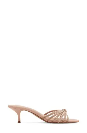 Mango Rhinestone Kitten Heel Sandals