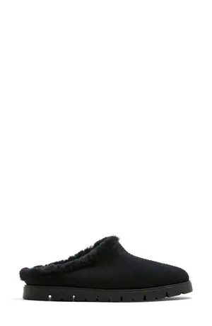 La Canadienne Eva City Dry™ Waterproof Shearling Lined Slipper - Black Suede