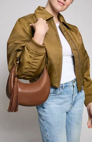 AIMEE Bloom Bean Bag Leather Moon Bag