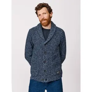 AUBIN Studham Shawl Collar Cardigan - Blue Mix