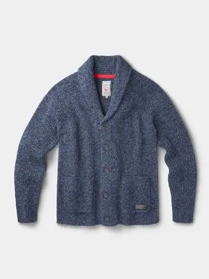 AUBIN Studham Shawl Collar Cardigan - Blue Mix