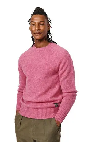 Aubin Prestwick Shetland Crew Neck Sweater - Pink