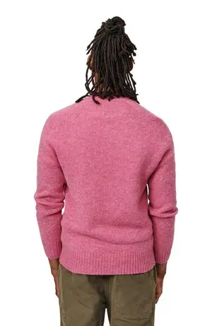 Aubin Prestwick Shetland Crew Neck Sweater - Pink
