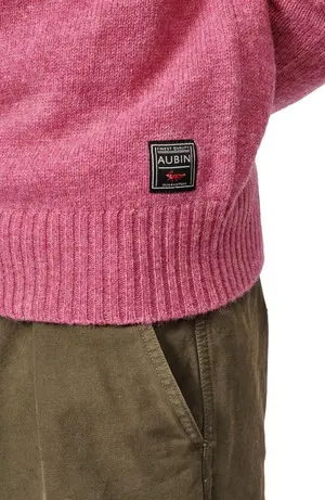 Aubin Prestwick Shetland Crew Neck Sweater - Pink