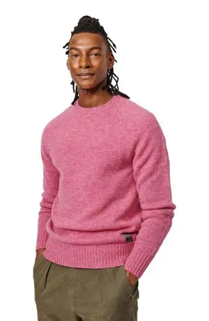 Aubin Prestwick Shetland Crew Neck Sweater - Pink
