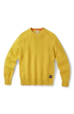 AUBIN Prestwick Shetland Crew Neck Sweater - Yellow