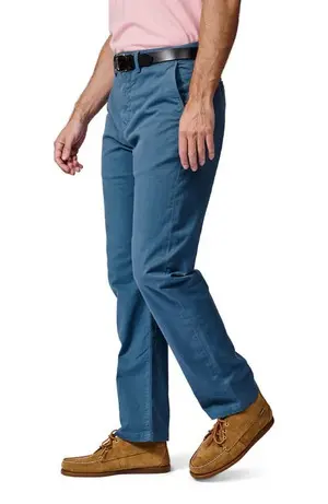 AUBIN Witham Straight Leg Stretch Chino Pants - Blue