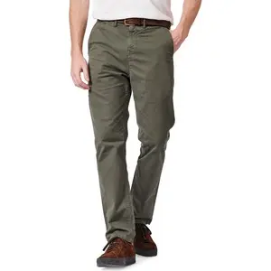 Aubin Witham Straight Leg Stretch Chino Pants - Khaki