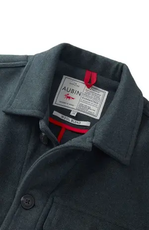 AUBIN Nettleham Shirt Jacket - Green Herringbone