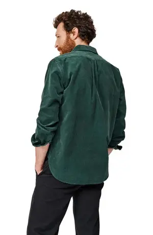 AUBIN Haworth Corduroy Shirt - Dark Green