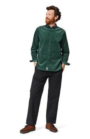 AUBIN Haworth Corduroy Shirt - Dark Green