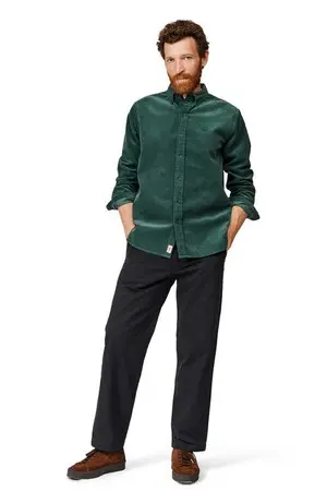 AUBIN Haworth Corduroy Shirt - Dark Green
