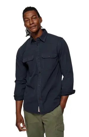 Aubin Normanby Button Up Shirt - Navy