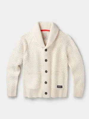 AUBIN Frampton Shawl Cardigan Sweater - Ecru
