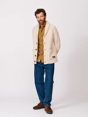 AUBIN Frampton Shawl Cardigan Sweater - Ecru