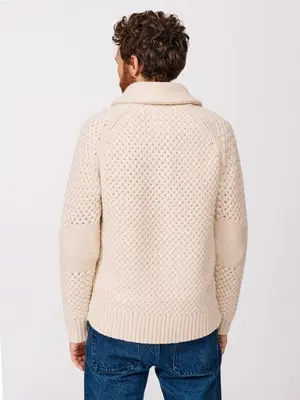 AUBIN Frampton Shawl Cardigan Sweater - Ecru