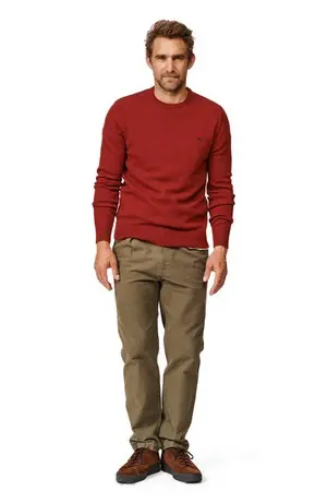 AUBIN Westbourne Crew Neck Sweater - Dark Rust