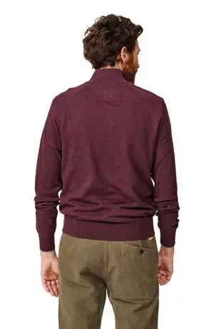 AUBIN Bonby Zip Neck Sweater - Bordeaux