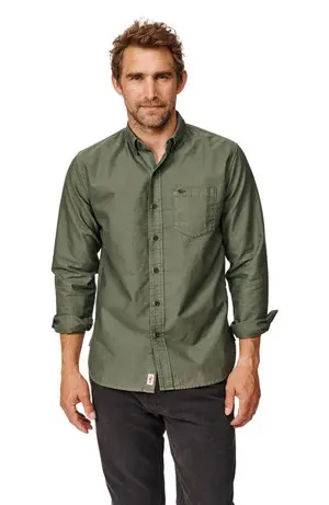 Aubin Aldridge Oxford Button Down Shirt - Dark Green