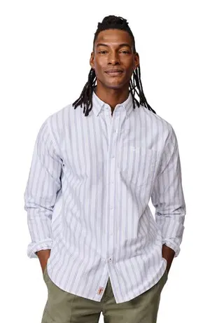 Aubin Aldridge Oxford Button Down Shirt - Lilac Stripe