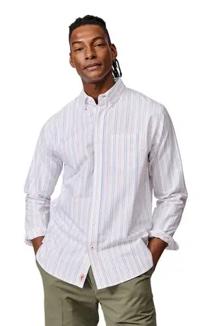 Aubin Aldridge Oxford Button Down Shirt - Multi Colourful Stripe