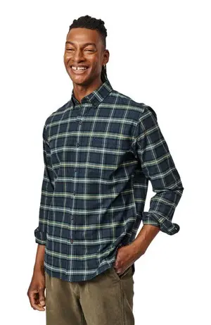 Aubin Aldridge Oxford Button Down Shirt - Navy Check