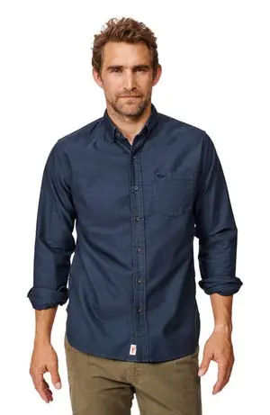 Aubin Aldridge Oxford Button Down Shirt - Navy