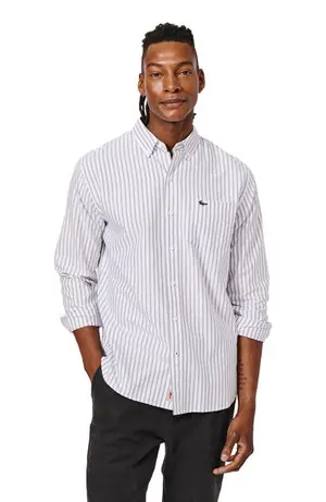 Aubin Aldridge Oxford Button Down Shirt - Purple Stripe