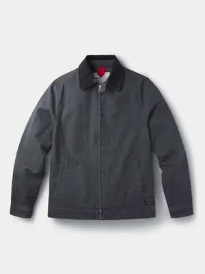 AUBIN Newland Canvas Harrington Utility Jacket - Washed Black