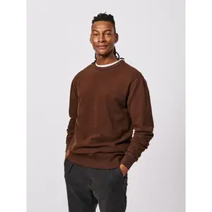 AUBIN Vestry Crew Neck Sweatshirt - Chocolate