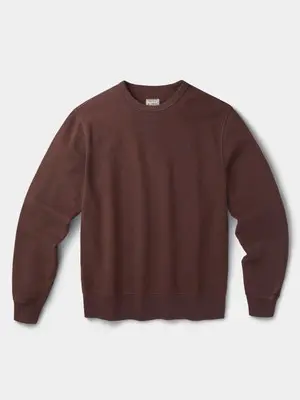 AUBIN Vestry Crew Neck Sweatshirt - Chocolate
