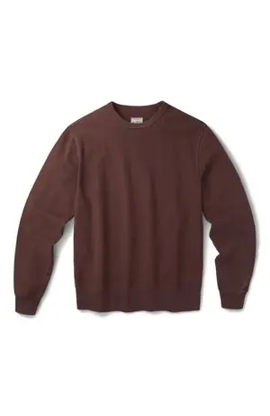 AUBIN Vestry Crew Neck Sweatshirt - Chocolate