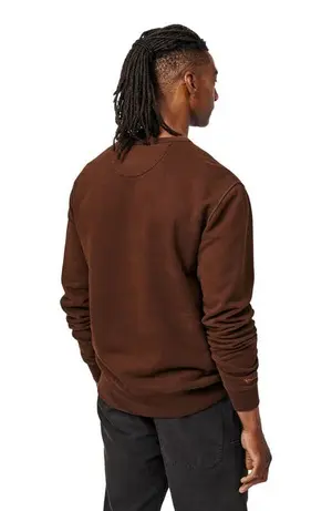 AUBIN Vestry Crew Neck Sweatshirt - Chocolate