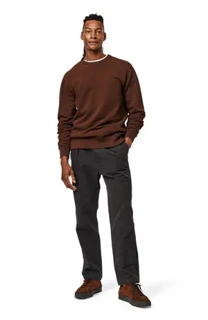 AUBIN Vestry Crew Neck Sweatshirt - Chocolate