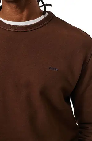 AUBIN Vestry Crew Neck Sweatshirt - Chocolate