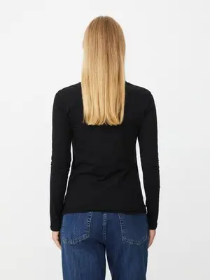 MASAI COPENHAGEN Mabellarim Long Sleeve Top - Black