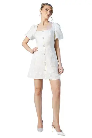 Coast Jewel Button Bridal Mini Dress