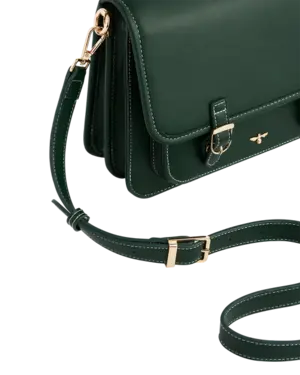 FABLE ENGLAND Classic Satchel With Bee Plaque - Green